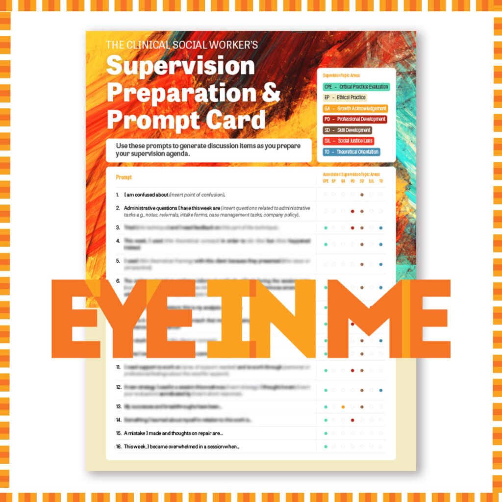 Supervision Preparation & Prompt Card (Digital Edition) - Eye In Me